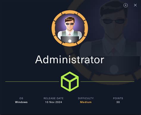 Hack The Box Administrator Walkthrough Medium Difficulty