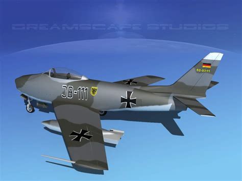 North American F Sabre Jet V Germ D Model By Dreamscape Studios