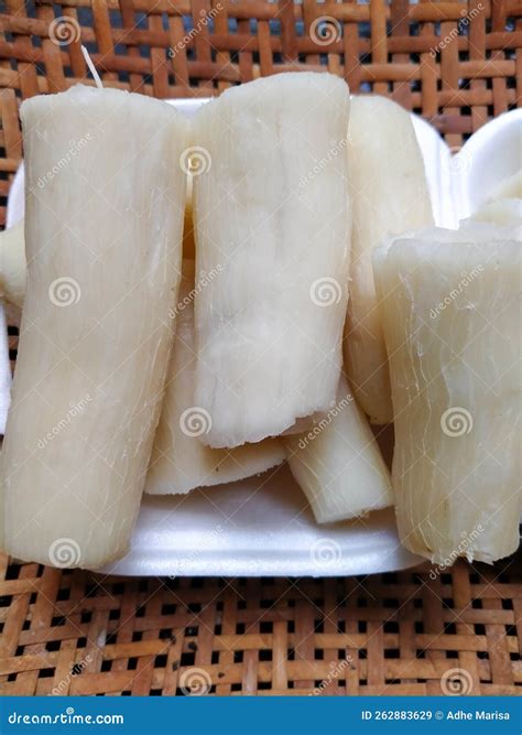 Boiled Cassava Is A Traditional Natural Food That Tastes Delicious And