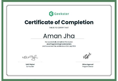 Aman Kumar Jha On Linkedin Geekster Java