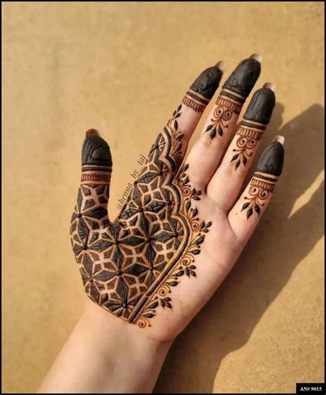 Front Hand Mehndi Design AN 9015 MehndiDig