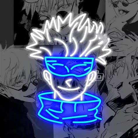 Letrero Neón Led Satoru Gojo Jujutsu Kaisen Anime Decoración en venta
