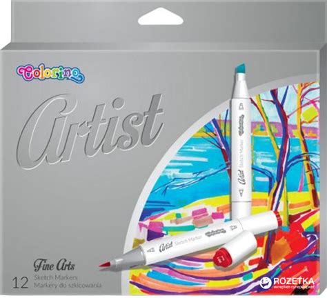 Маркеры для эскизов Colorino Artist 12 цветов 1 - 5 мм 12 шт (92470PTR ...