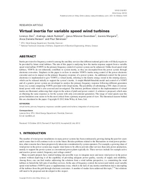 pdf virtual inertia for variable speed wind turbines