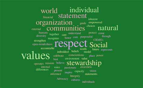 Crms Values Statement Cloud Word Cloud Worditout