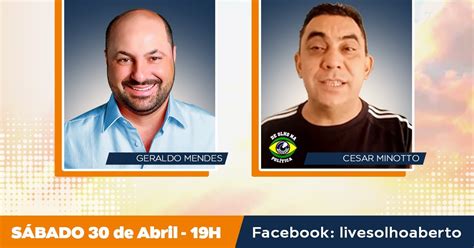Olho Aberto Paraná Geraldo Mendes Vai Estar Na Live Olho Aberto No