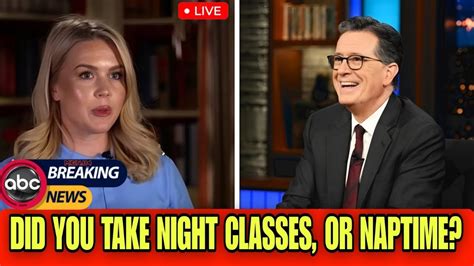 Stephen Colbert Mocked Karoline Leavitts Education—her Response Left