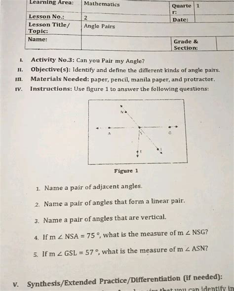 Learning Area Mathematics Quarte R 1 Lesson StudyX