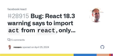 Bug React 183 Warning Says To Import `act` From `react` Only