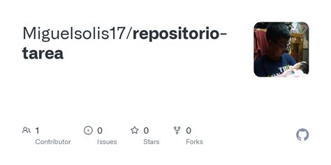 GitHub Miguelsolis Repositorio Tarea