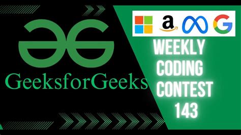 Geeks For Geeks Weekly Coding Contest 143 Magic Array Youtube
