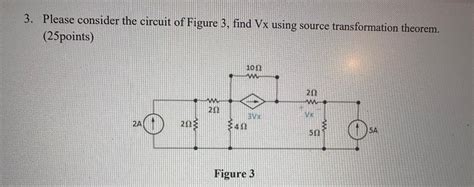 Solved 3 Please Consider The Circuit Of Figure 3 Find Vx