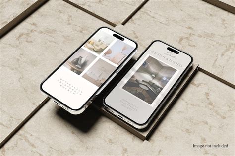 고객에게 Ui 디자인을 보여주기 위한 미니멀한 스마트폰 목업 프리미엄 Psd 파일