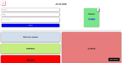 Mime Codesandbox