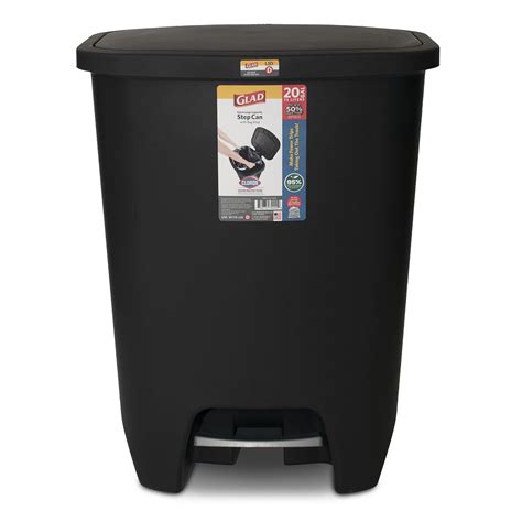 Glad Xl Trash Can Plastic Step On Kitchen Trash Can With Clorox Odor