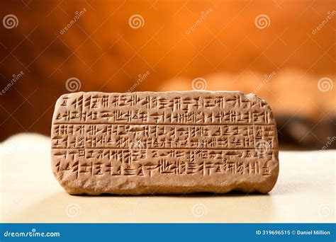 Cuneiform Script On A Clay Tablet Illustration Photo Cartoondealer