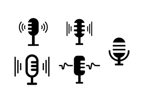 Premium Vector Mic Podcast Icon Design Template Isolated Illustration