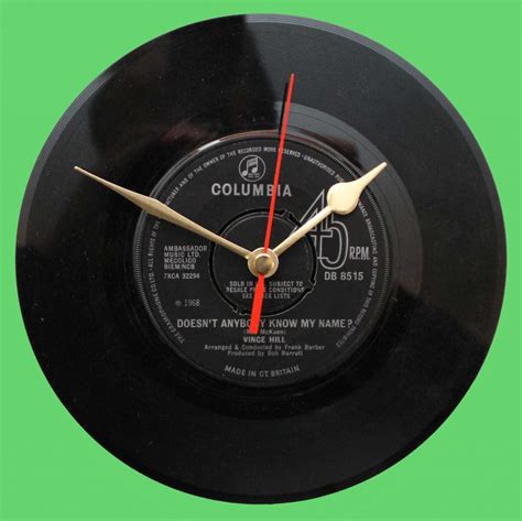 Vince Hill Doesnt Anybody Know My Name Vinyl Clocks