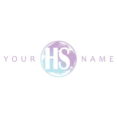 Hs Initial Logo Watercolor Vector Design 33061782 Vector Art At Vecteezy