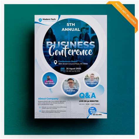 دانلود فایل لایه باز قالب بروشور کنفرانس تجاری دانلود رایگان فایل لایه باز، Psd، وکتور، لوگو و