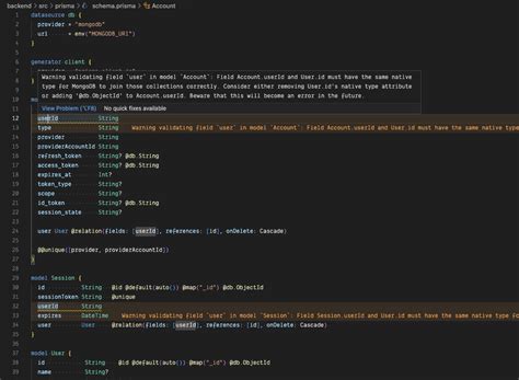 field must have the same native type for mongodb to those collections