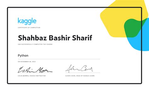 Shahbaz Sharif On Linkedin Shahbaz Bashir Sharif Completed The Python Course On Kaggle