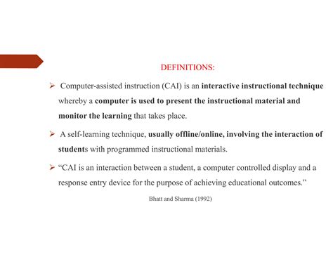 Computer Assisted Instruction Of Caipdf