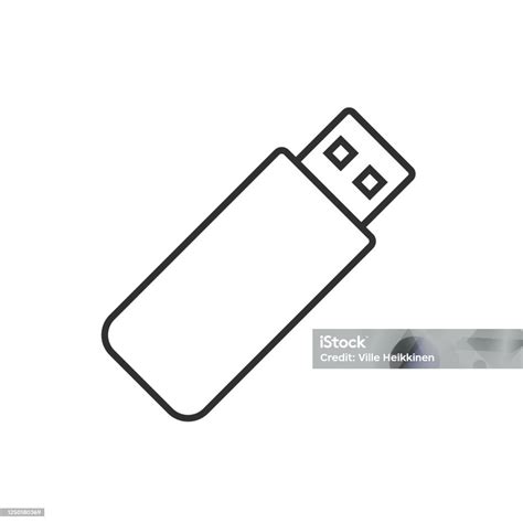 Usb 快閃記憶體驅動器電纜圖示符號按鈕連接器記憶體徽標符號向量插圖圖像隔離在白色背景上向量圖形及更多usb 手指圖片 Usb 手指