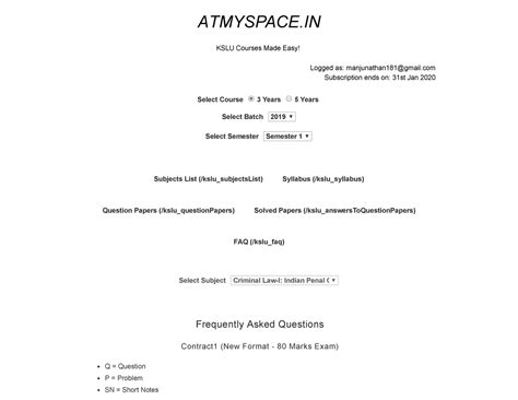 Faq Ipc Ipc Notes Atmyspace Kslu Courses Made Easy Logged As