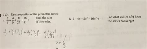 solved for what values of x does the series converge use