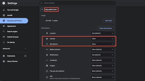 Set Desktop Browser And System Permissions Gather