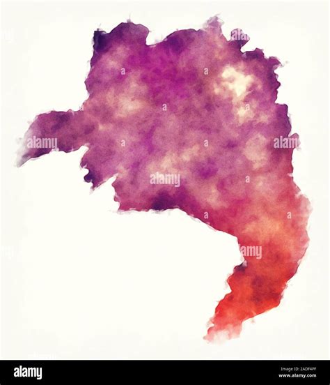 Lofa County Watercolor Map Of Liberia Stock Photo Alamy