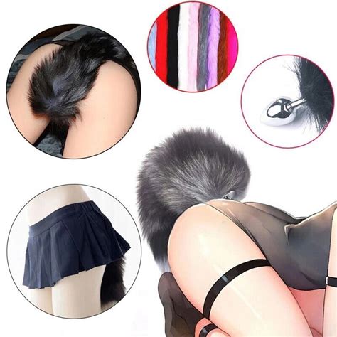 Furry Bunnyfox Tail Cosplay Siliconemetal Plug Role Play Bdsm Bondage