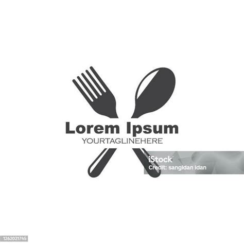 叉子勺子標誌圖示向量插圖向量圖形及更多午餐圖片 午餐 吃飯 商標 Istock