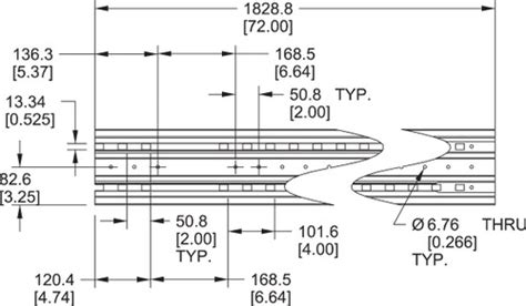 Riel Aluminio Para Barra Kaptiva K2 Con Doble Pestaña