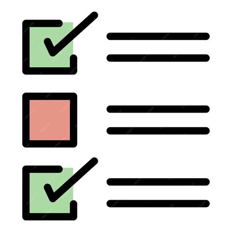 Premium Vector Checklist Icon Outline Checklist Vector Icon Color Flat Isolated