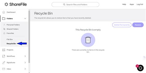 Recycle Bin ShareFile