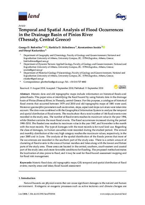 Pdf Temporal And Spatial Analysis Of Flood Occurrences In The