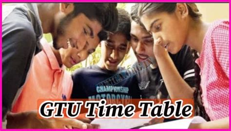 GTU Time Table 2025 Gtu Ac In GTU Diploma B Tech Summer Winter