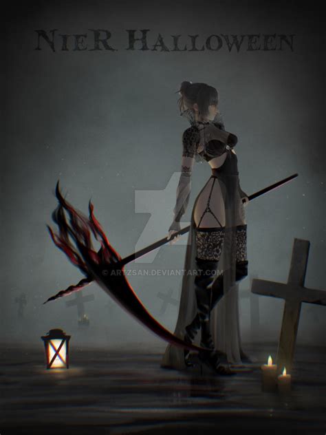 Halloween Illust Of Akeha From Nier Reincarnation By Artzsan On Deviantart