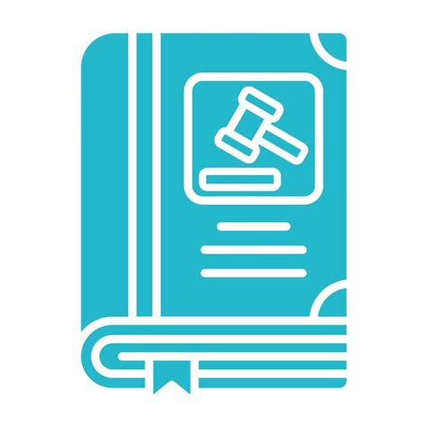 Icono Del Libro De Leyes Vector Premium