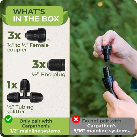 Carpathen Drip Irrigation Fittings Pack For Push To