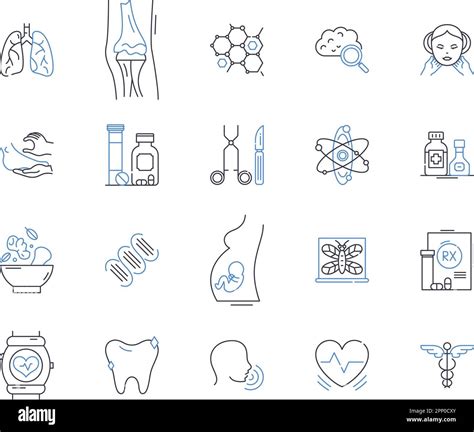 Nutritional Therapy Line Icons Collection Nutrition Therapy Health