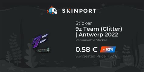 Sticker 9z Team Glitter Antwerp 2022 Counter Strike 2 Skinport