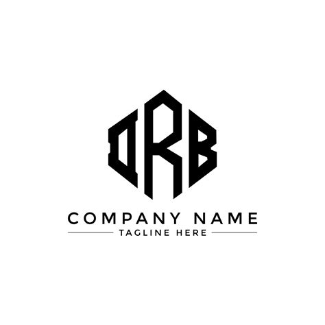 Drb Letter Logo Design With Polygon Shape Drb Polygon And Cube Shape