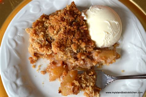 Old Fashioned Apple Crisp My Island Bistro Kitchen