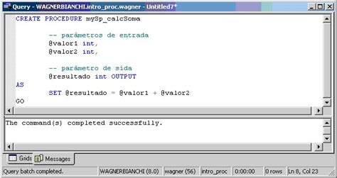 introdução às storeded procedure com sql server2000 2005 2º parte