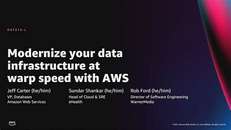 aws re invent 2021 modernize your data infrastructure at warp speed