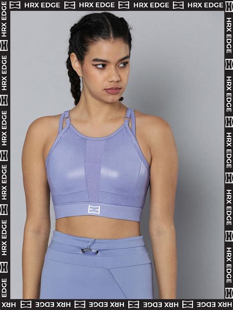 Buy Hrx By Hrithik Roshan Women Lavender Lightly Padded Antimicrobial