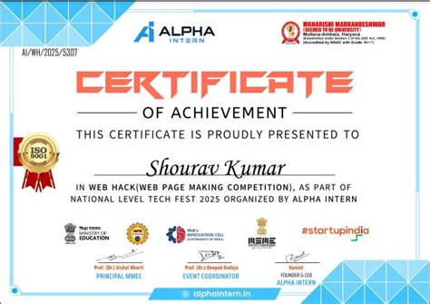 Shourav Kumar On Linkedin Webhack Techfest2025 Alphaintern Maharishimarkandeshwaruniversity